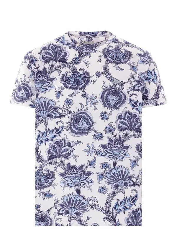 Etro Floral-print T-shirt - White