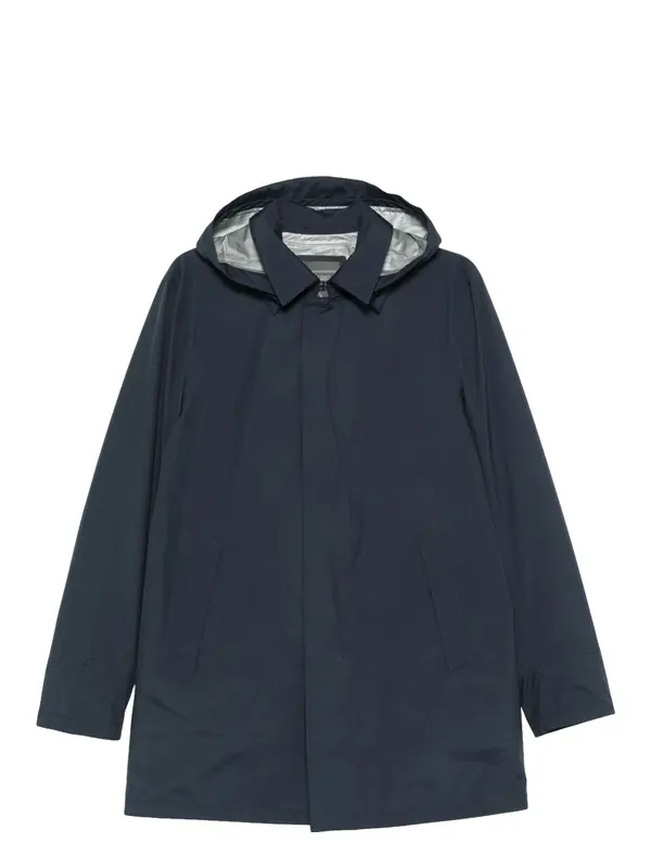 Herno Hooded Raincoat - Blue