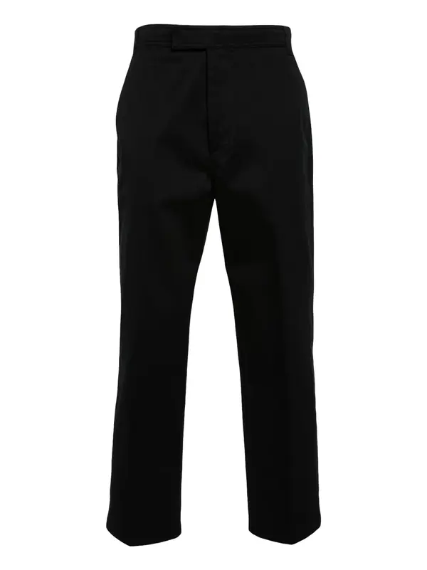 Thom Browne Mid-rise Tapered Chinos - Black