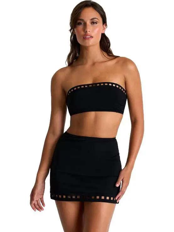 Shan Swim Mini Skirt With Cutouts - Black