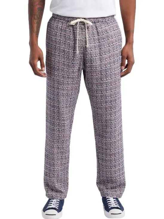 STANDARD ISSUE Tweed Drawstring Slacker Pants - Navy
