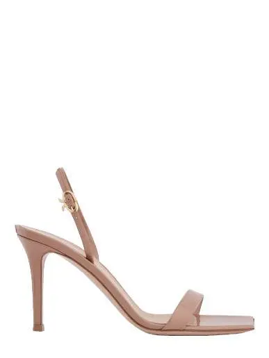 GIANVITO ROSSI Ribbon Stiletto 85 Sandal - Praline
