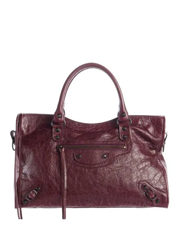 Balenciaga Medium Le City Satchel - 6034 Dark Burgundy