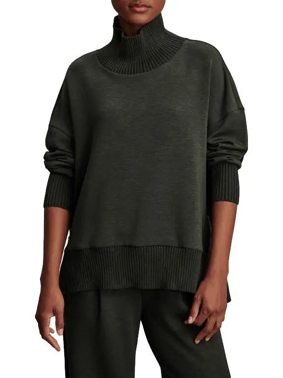 Varley Barker Turtleneck Sweatshirt - Olive Marl