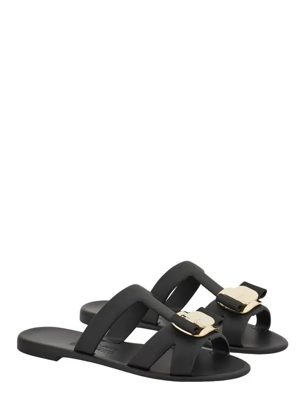 FERRAGAMO Lilou Slide Sandal - Nero