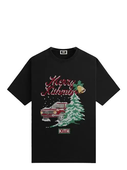 Kith Mas Needlepoint Tee Shirt - Black