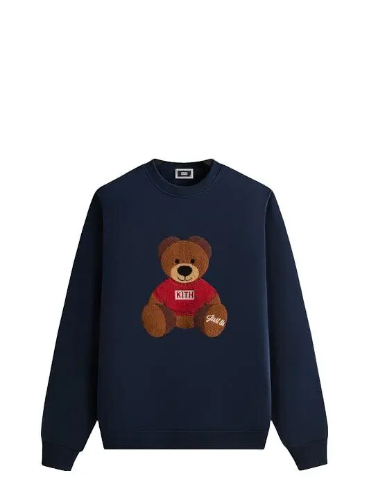 Kith Kithmas Teddy Nelson Crewneck Sweatshirt - Nocturnal