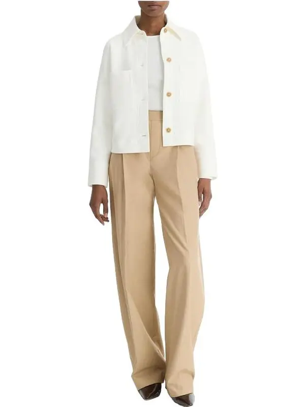 Vince Cotton-blend Shirt Jacket - White