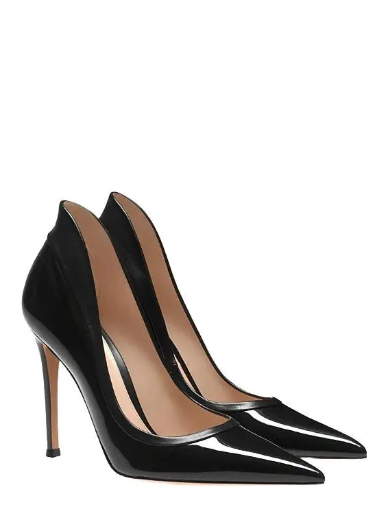 GIANVITO ROSSI Tuxedo Pumps - Black Calf Leather