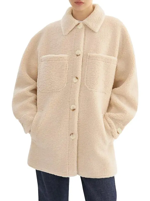 LAMARQUE Kane Sherpa Jacket - Beige