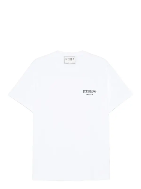 Iceberg Logo-embroidered T-shirt - White