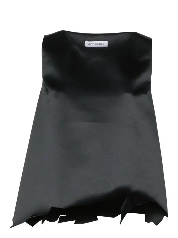 Viktor & Rolf Raw-cut Hem Top - Black