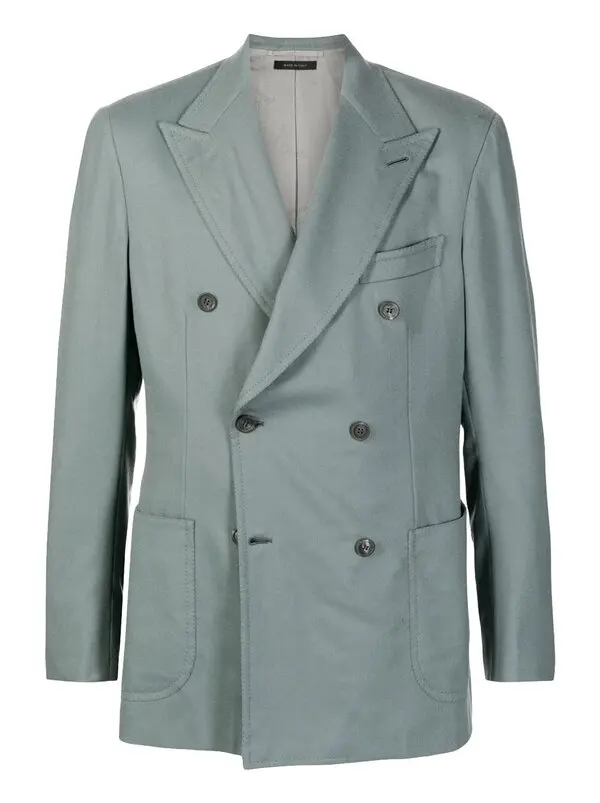 Brioni Double-breasted Blazer - Green