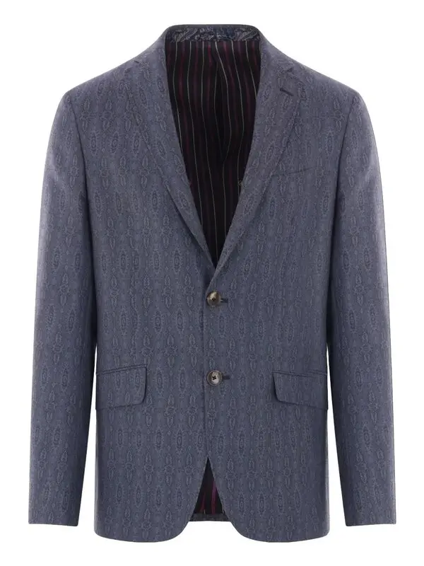 Etro Paisley-print Blazer - Blue