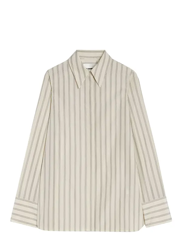 JIL SANDER Striped Shirt - Neutrals