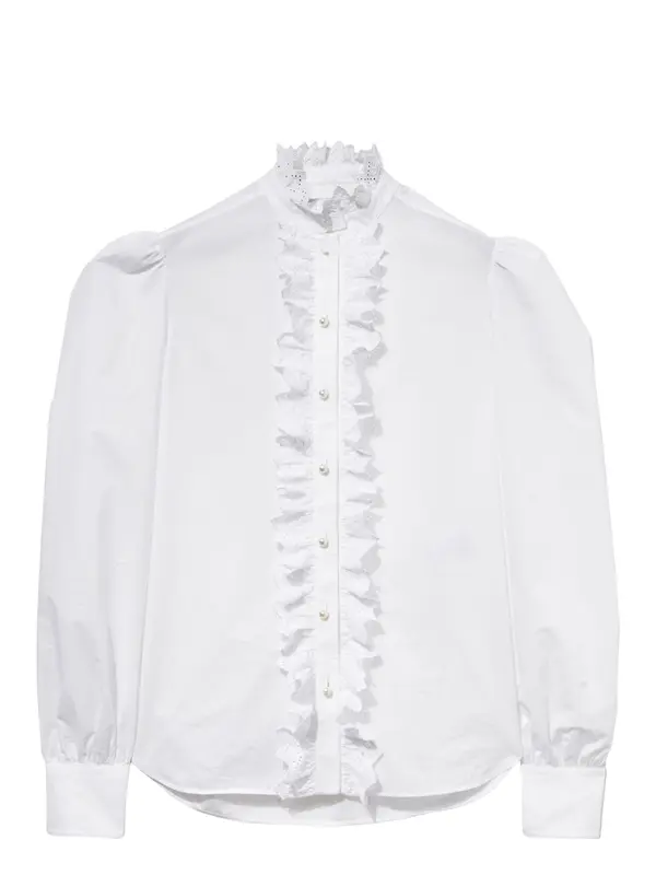 Emilio Pucci Ruffled Cotton Shirt - White