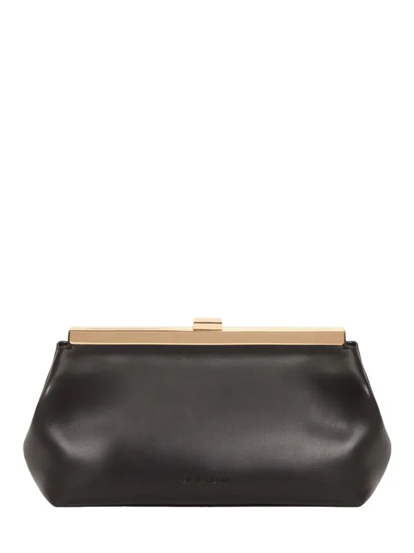 Fabiana Filippi Nappa Leather Clutch - Black
