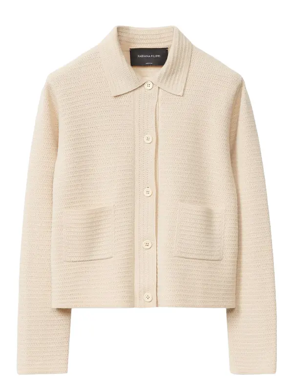 Fabiana Filippi Crochet-knit Cardigan - Neutrals