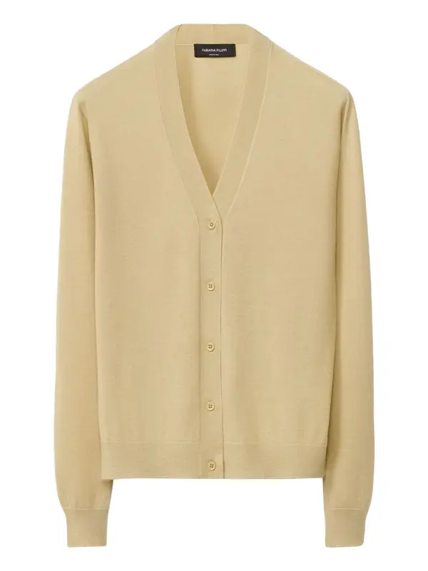 Fabiana Filippi Fine-knit Cardigan - Gold