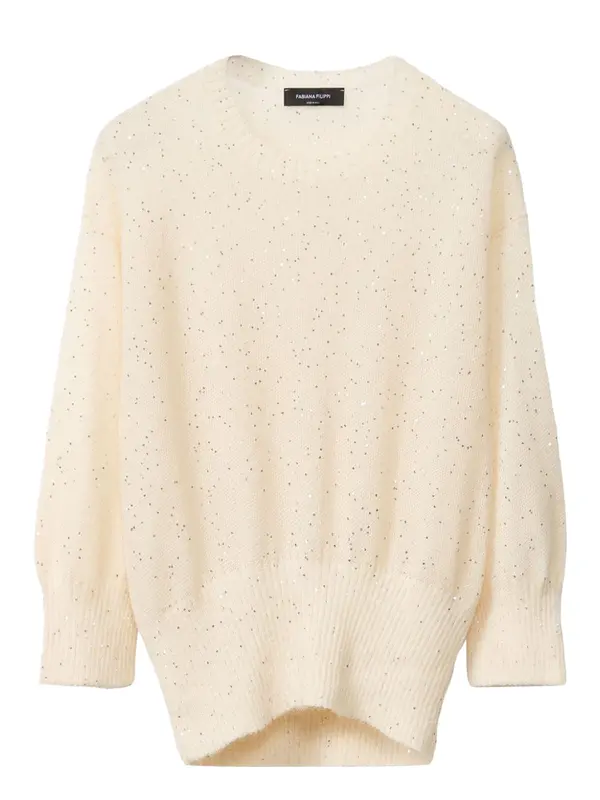 Fabiana Filippi Sequined Sweater - Neutrals