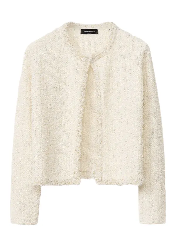 Fabiana Filippi Tweed Jacket - White
