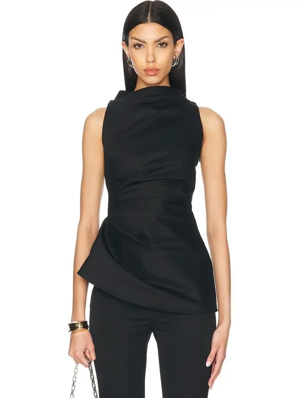Alexander McQueen High Neck Top - Black