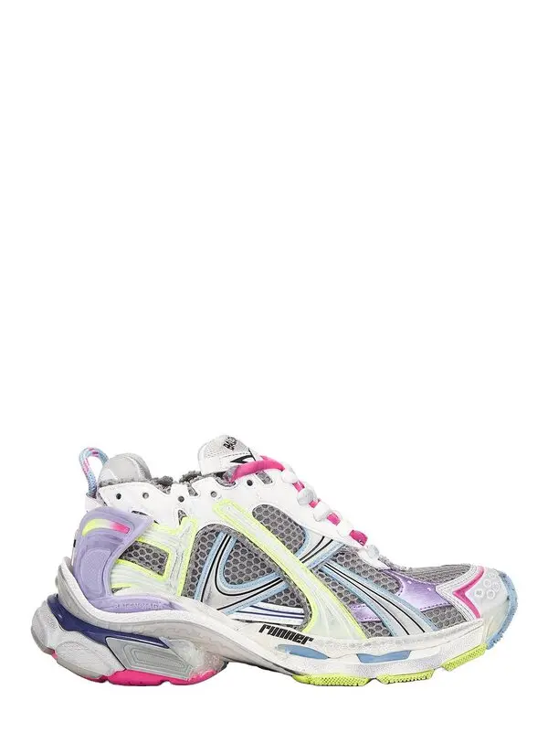 Balenciaga Runner Sneakers - Grey  Lilac  Yellow  Blue & White