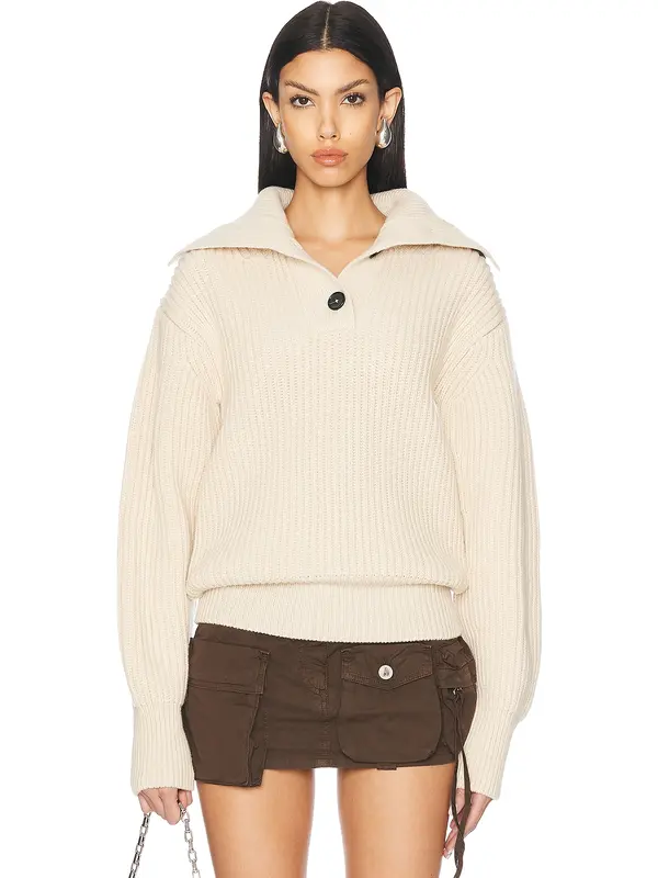 Alexander McQueen Funnel Neck Jumper - Ivory
