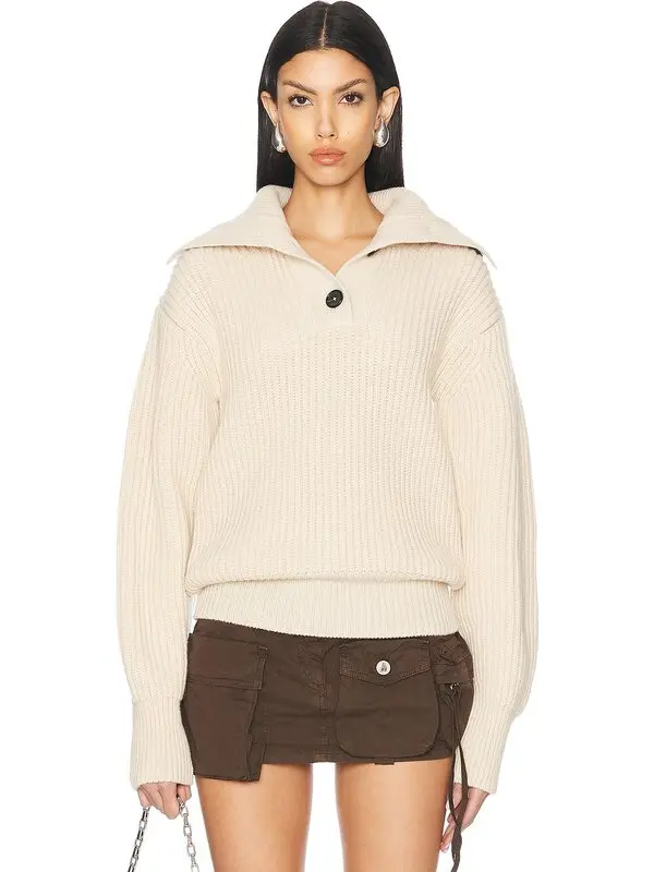 Alexander McQueen Funnel Neck Jumper - Ivory