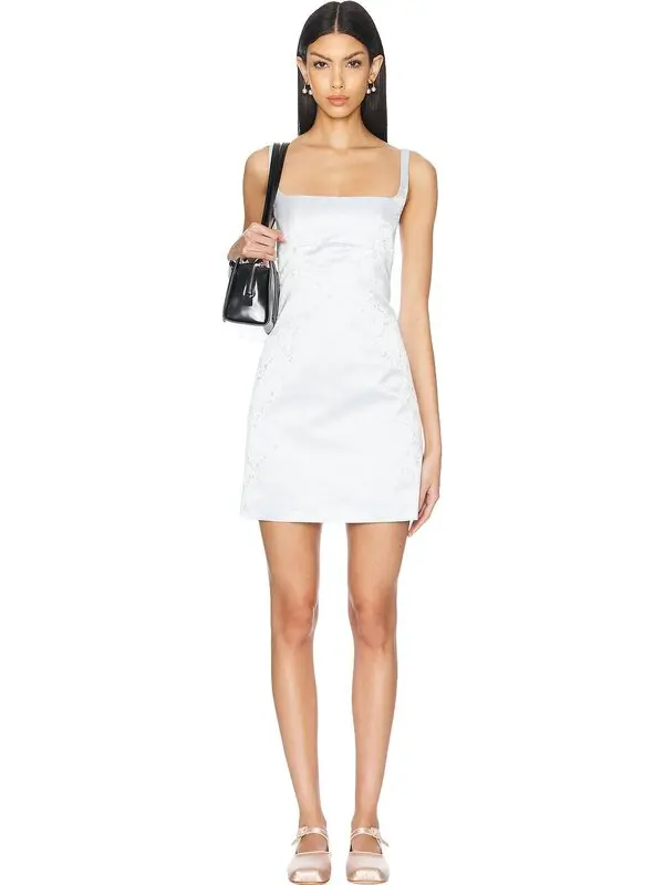 Sandy Liang Melrose Mini Dress - Ice Blue