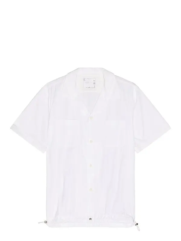 Sacai Cotton Poplin Shirt In White - Off White
