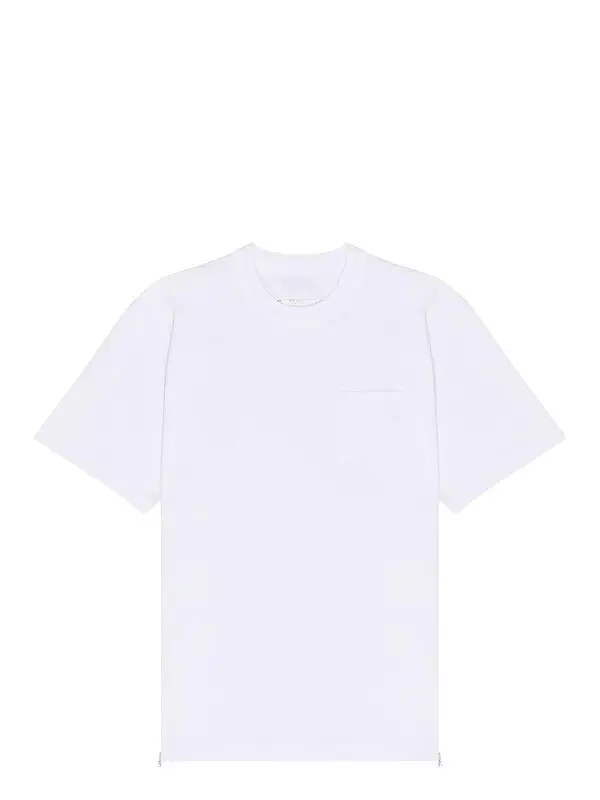 Sacai Side Zip T-shirt - White