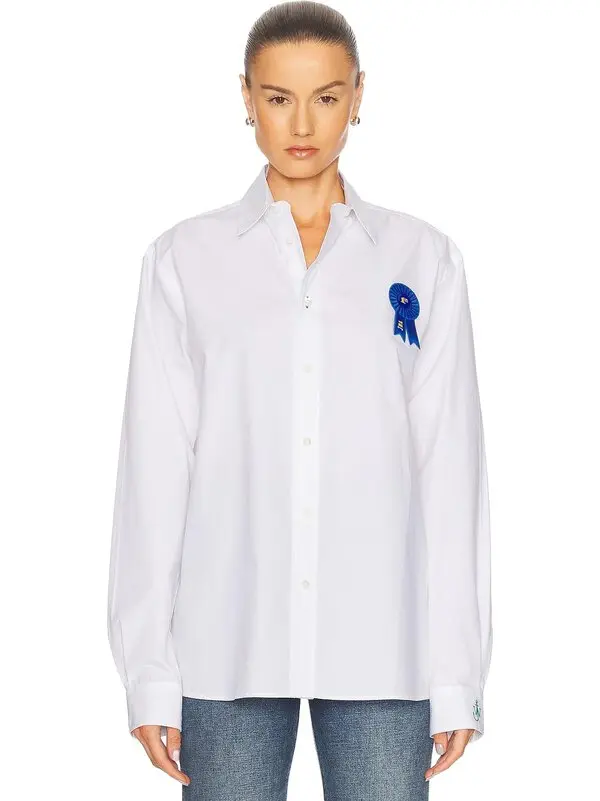 JW Anderson Rosette Patch Classic Shirt - White