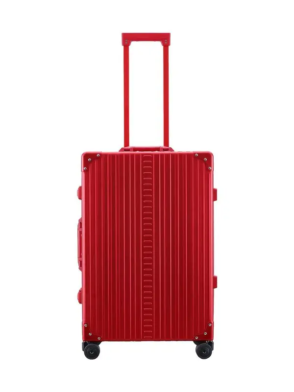 ALEON Traveler Checked 26 Suitcase - Ruby