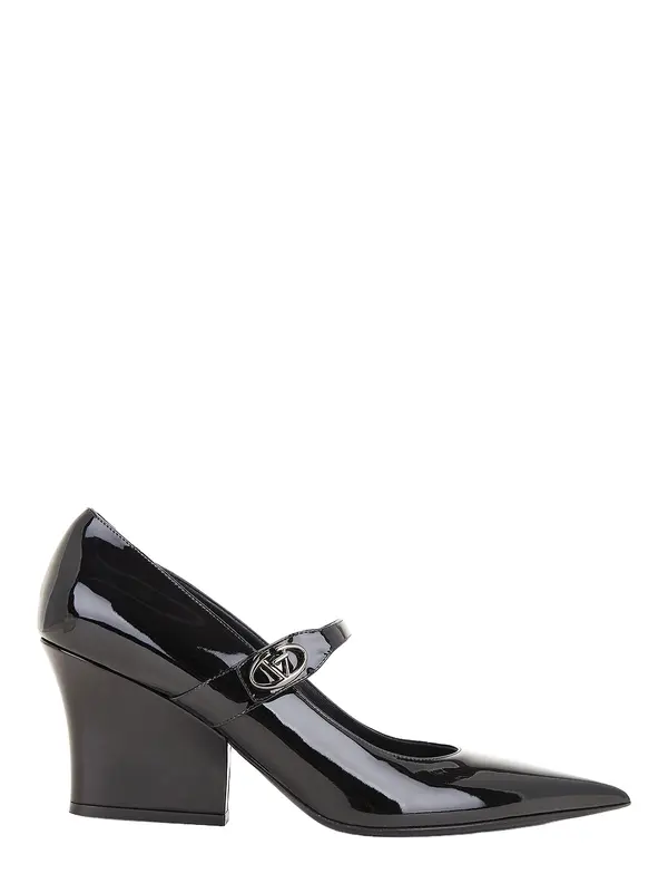 Valentino Garavani V Logo 75 Lockette Mary Jane Pump - Nero