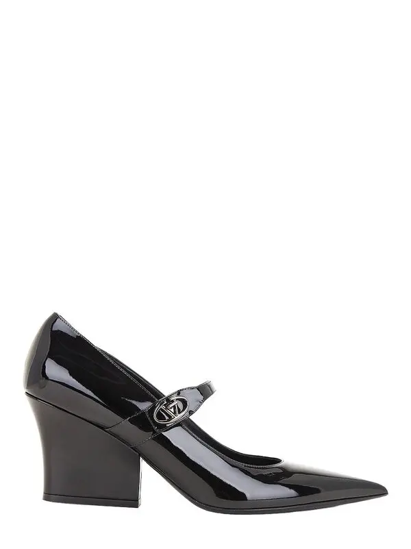 Valentino Garavani V Logo 75 Lockette Mary Jane Pump - Nero