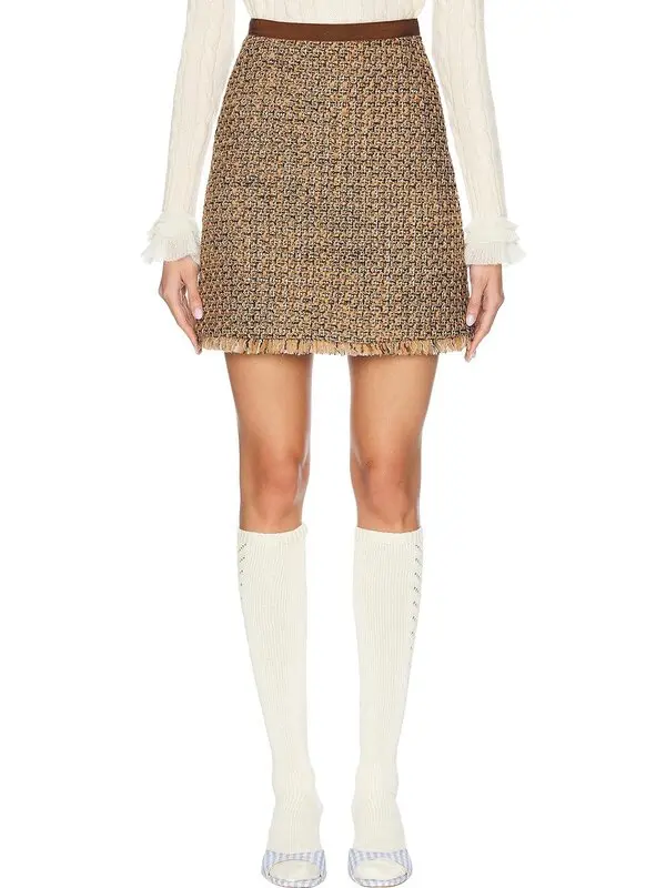 Valentino Garavani Fantasy Tweed Skirt - Marrone & Multicolor