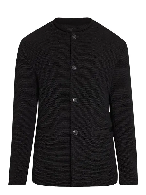 Giorgio Armani Textured Blazer - Black