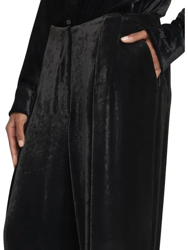 GOLDEN GOOSE Journey Velvet-effect Pants - Black