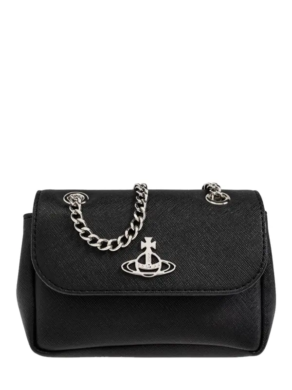 VIVIENNE WESTWOOD Orb-plaque Shoulder Bag - Black