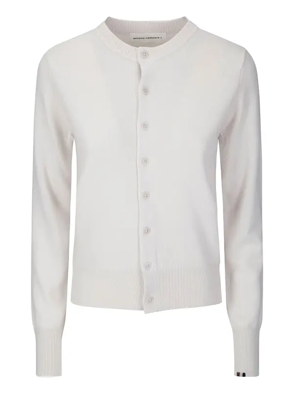 EXTREME CASHMERE X N°300 Little 2 Cardigan - White