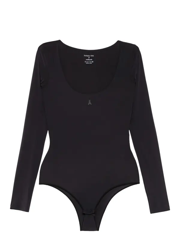 Patrizia Pepe Fly-motif Bodysuit - Black