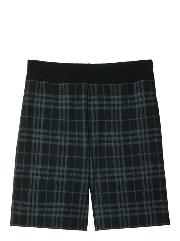 Burberry Check-print Shorts - Blue
