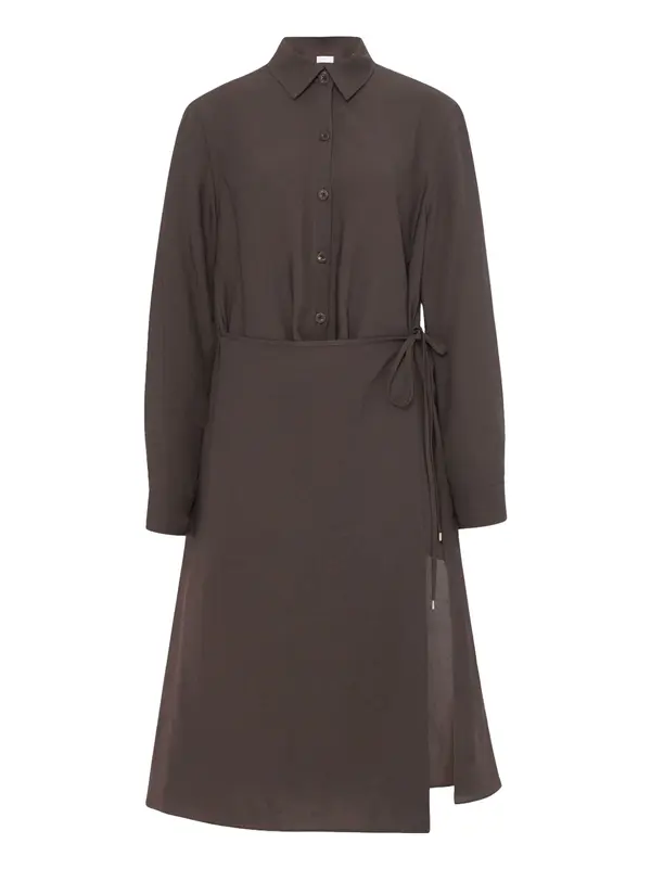 Rosetta Getty Asymmetric Apron Shirt - Brown