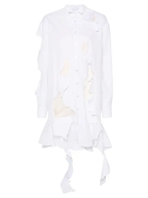 Viktor & Rolf Cut-out Shirt Dress - White