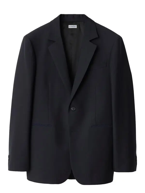 Burberry Wool Tailored Jacket - Blue