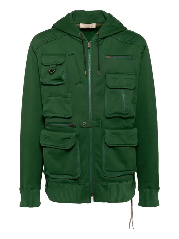 MASTERMIND WORLD Multiple Cargo Pockets Hoodie - Green
