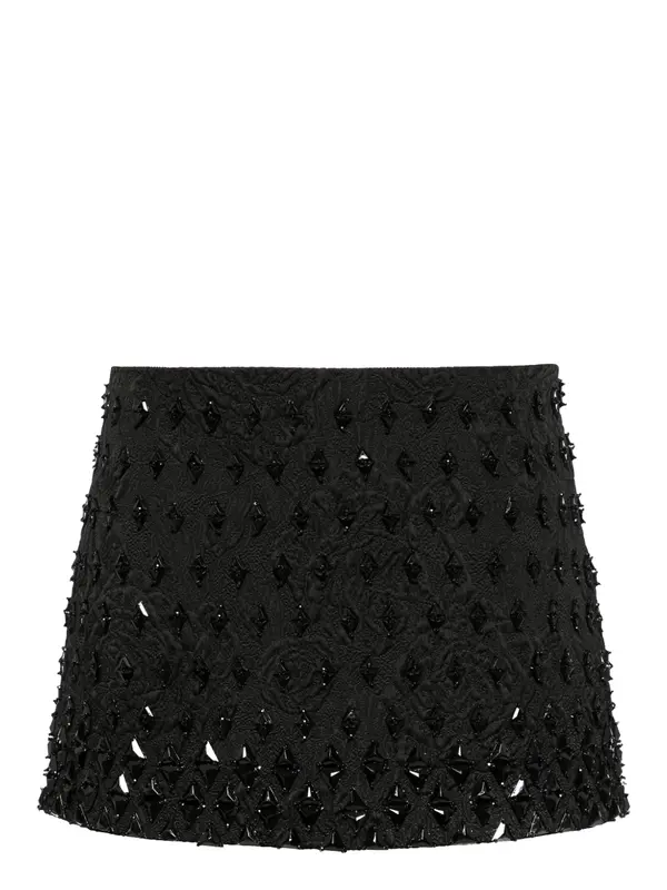 Amen Jacquard Mini Skirt - Black