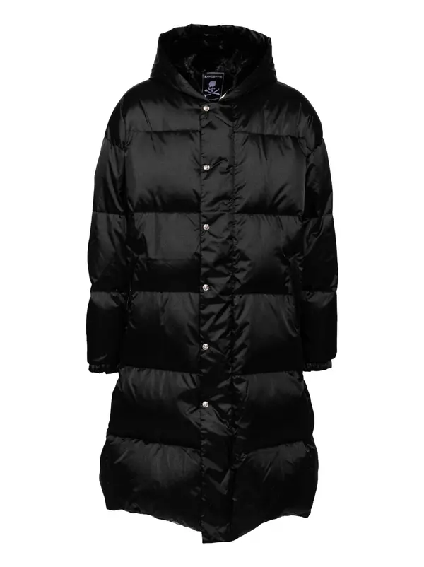 MASTERMIND WORLD Logo-printed Padded Coat - Black