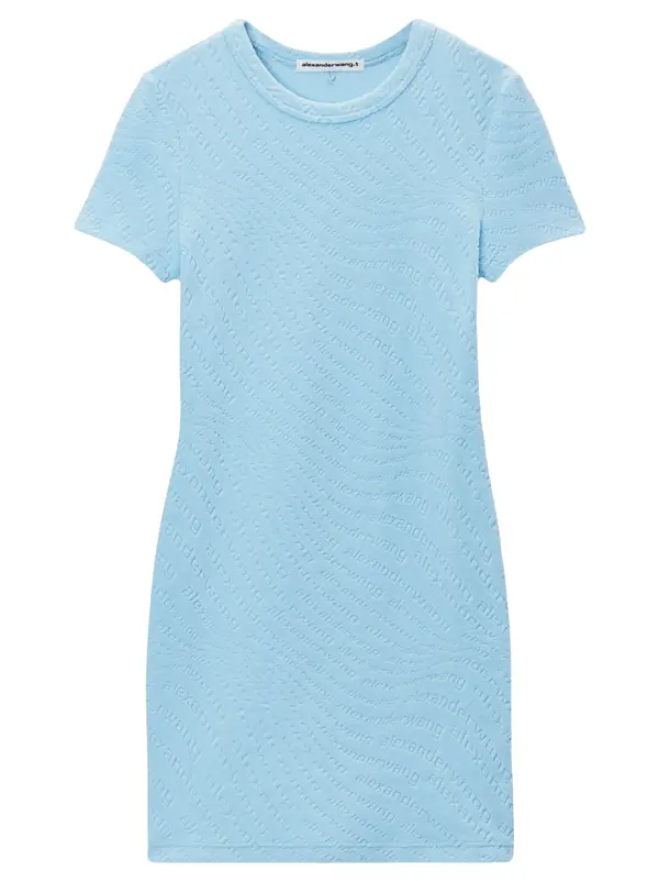 Alexander Wang Crew-neck Mini Dress - Blue